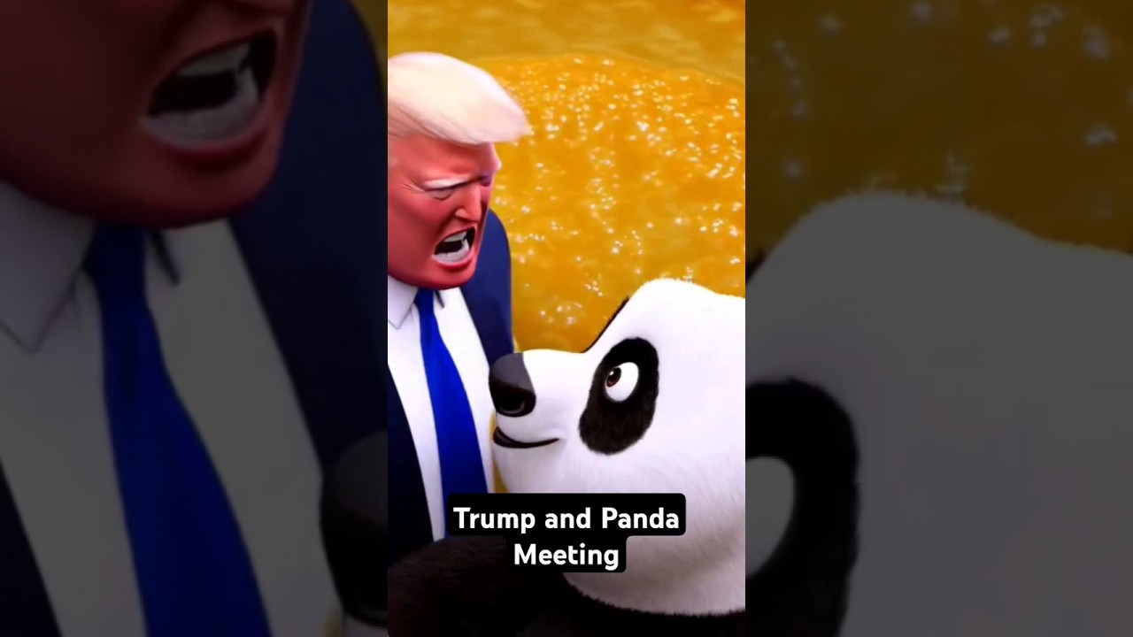 Donald Trump and Panda meeting | Musk and Dragon man #trendingnews # ...
