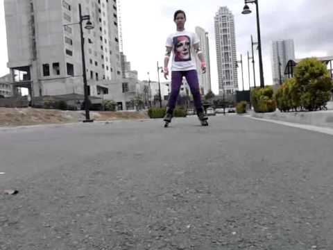 Farah Baldos' failed rollerblade trick