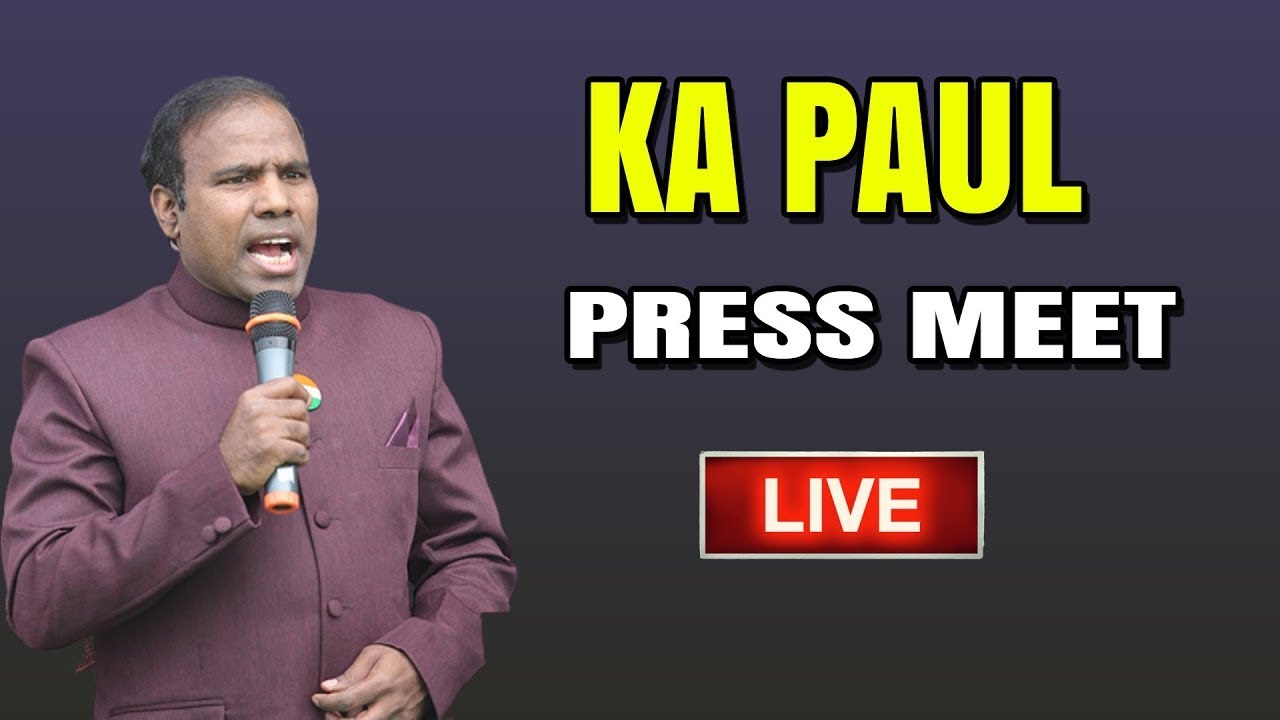 🔴LIVE : K.A.Paul Press Meet | YR TV Telugu - YouTube