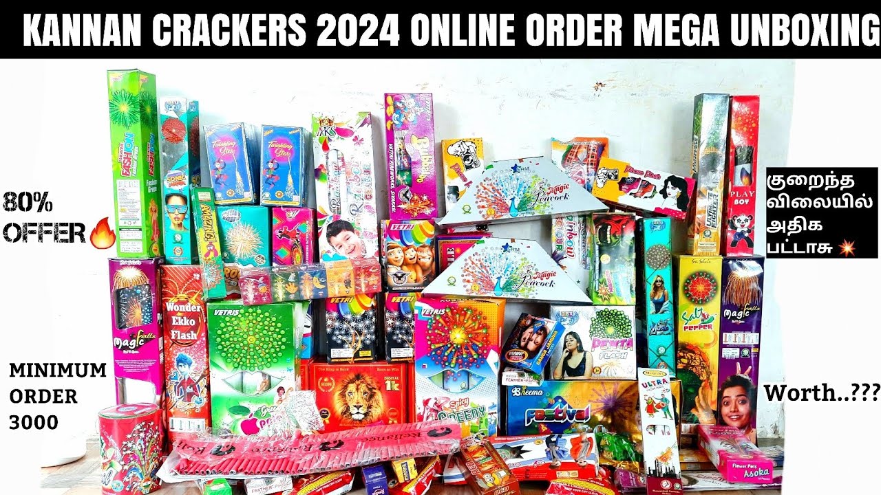 Kannan Crackers 2024 Online Order Unboxing Video | Sivakasi Crackers ...