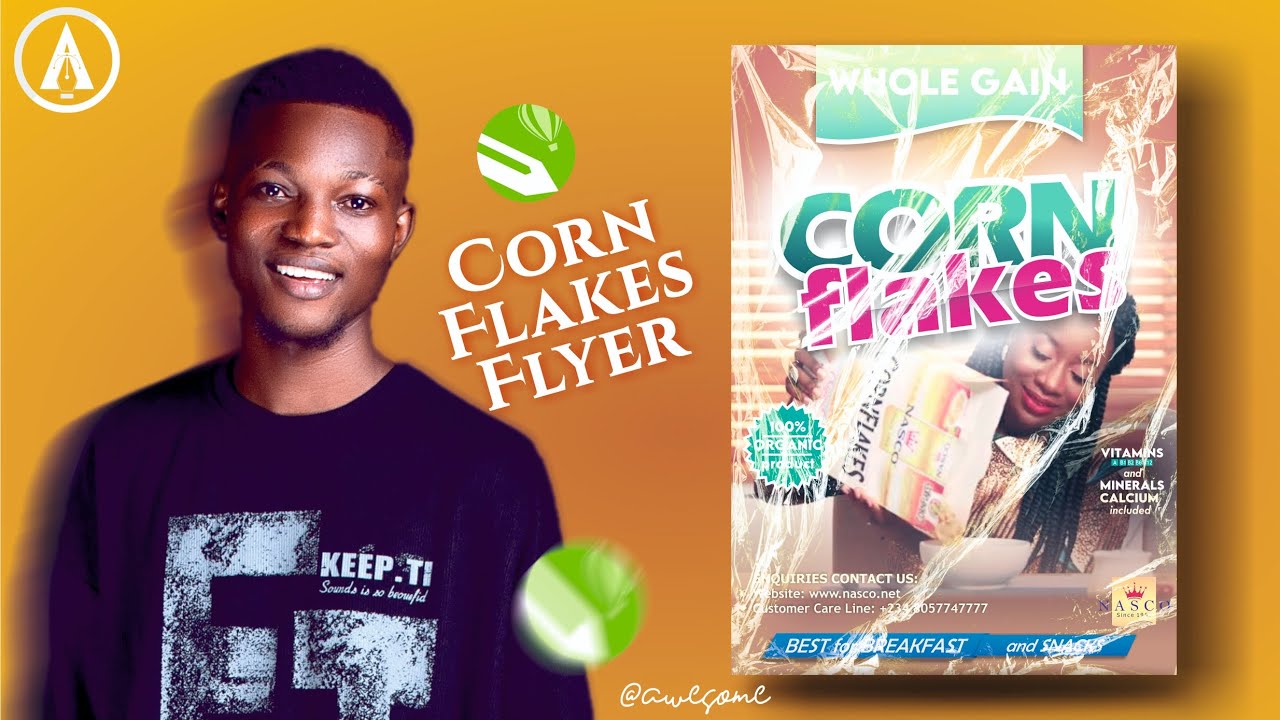 Cornflakes🌽 Flyer Design | CorelDraw x7 - YouTube