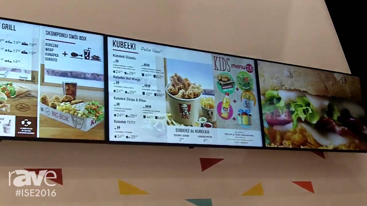ISE 2016: Toshiba Gives rAVe a Tour of Their KFC Menu Boards - YouTube