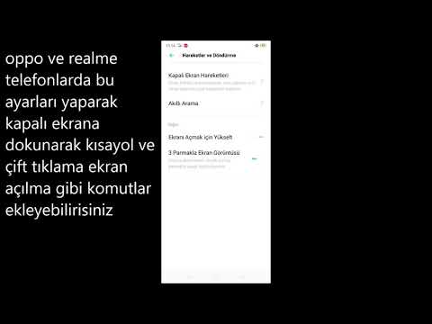 oppo realme kapalı ekran çift tıklama ve kısayol komutları ekleme