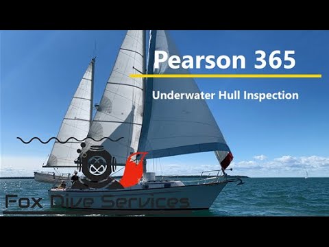 Pearson 365 Underwater Hull Inspection - YouTube