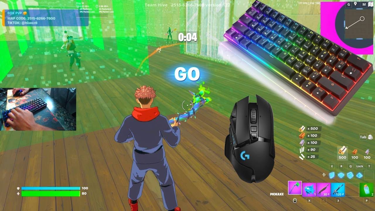 [4k] Fortnite ASMR Box fights 😴180hz Gameplay 📦💤 - YouTube