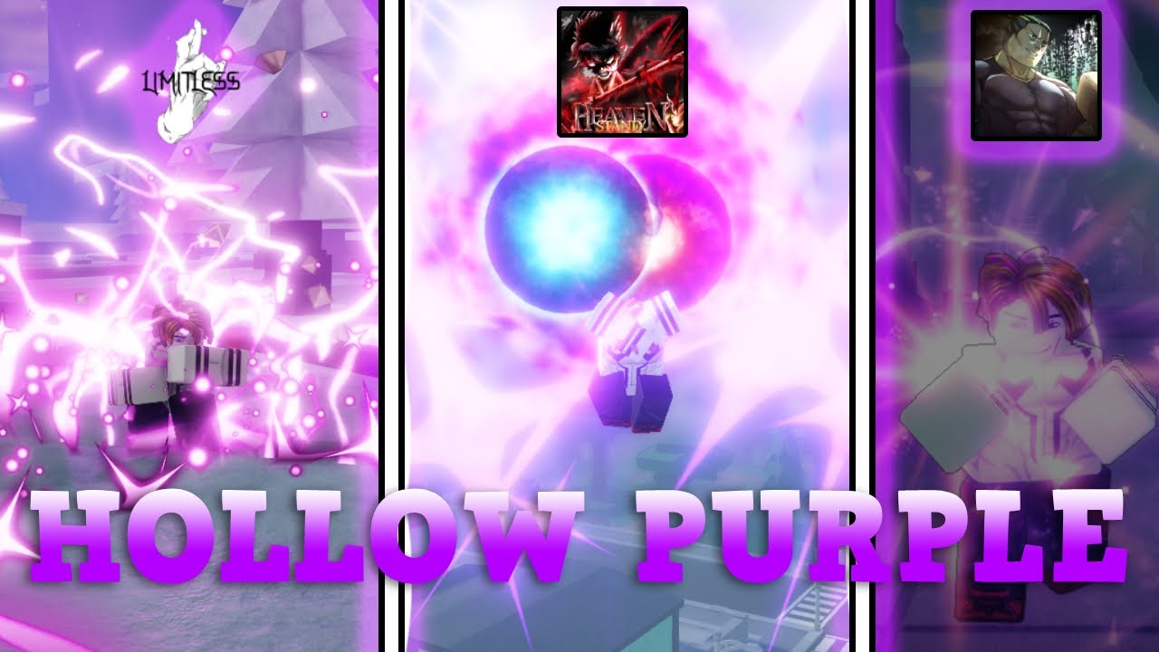 Using "HOLLOW PURPLE" In Different Roblox Anime Games... - YouTube