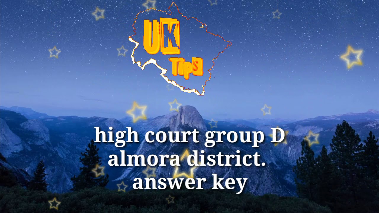 Solved paper of group d high court almora district exam held on 20 ...