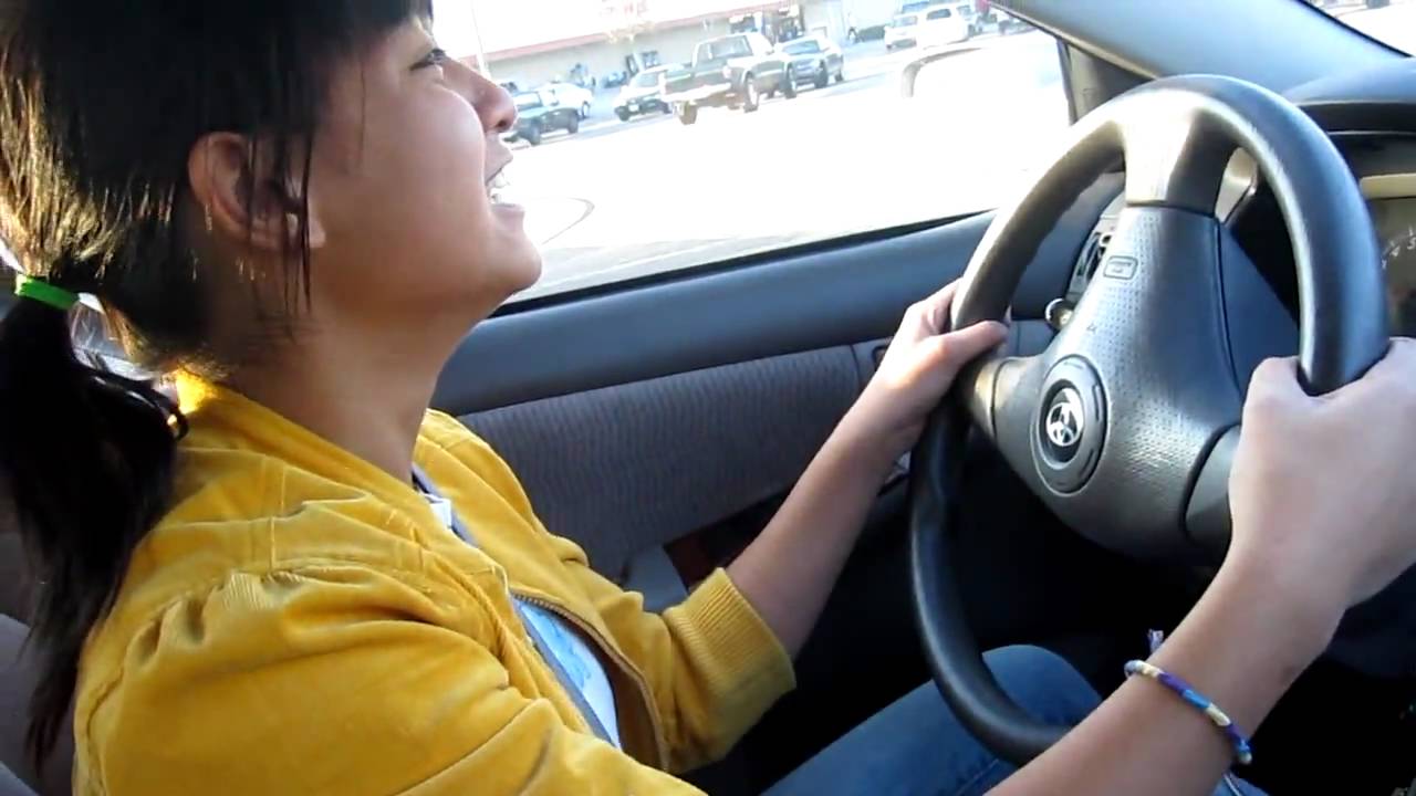 Jasmine's First Time Driving.. Kinda.. - YouTube