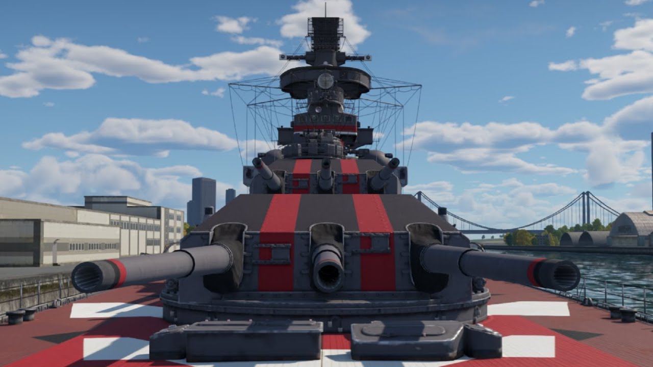 【War Thunder】🌟 Naval - Gameplay × Azur Lane｜Scharnhorst｜World War II ...