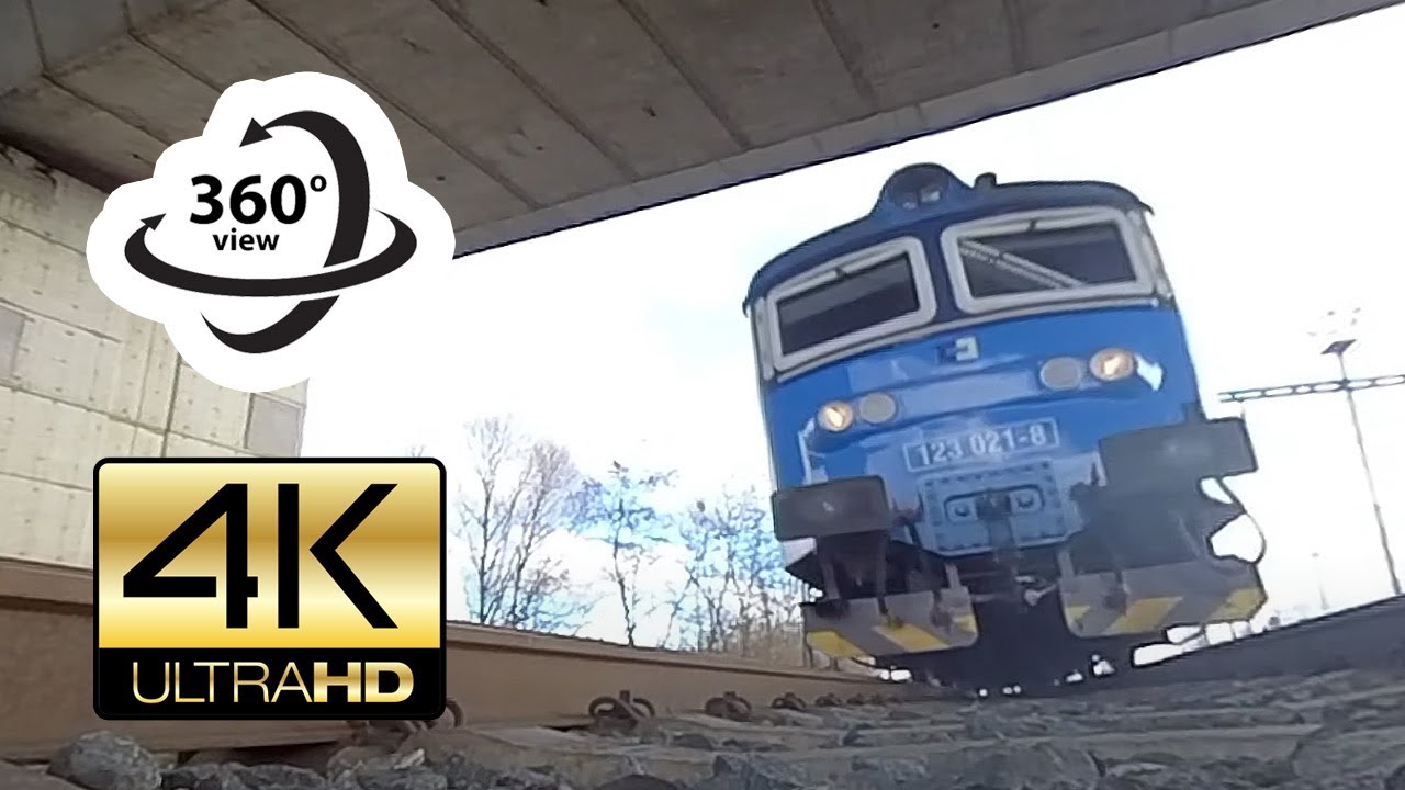 360° camera under train madness (4K) - YouTube