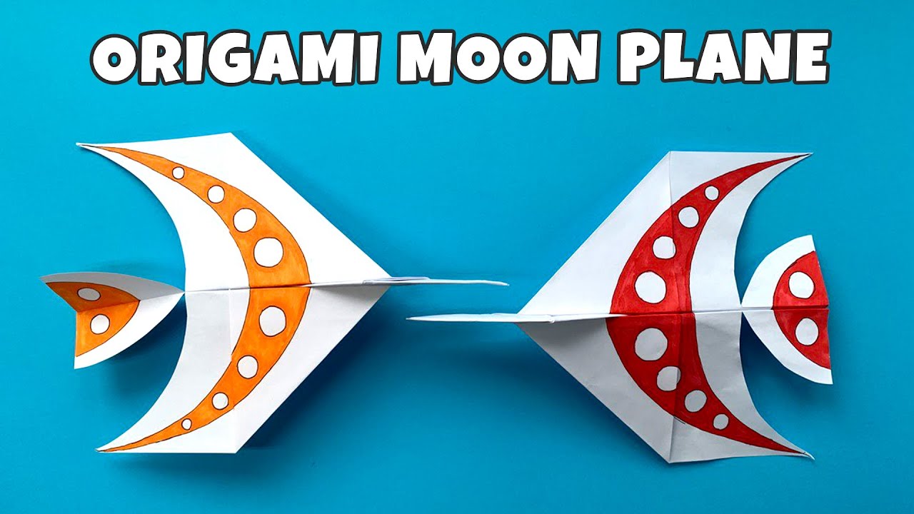 🌙 How to Make Origami Moon Paper Plane 🌚 | Original color design | DIY ...