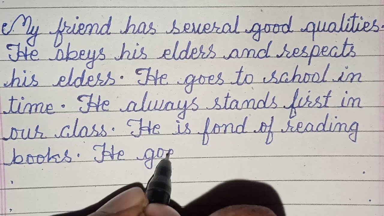|English handwriting with dark blue pen.|English likhawat. - YouTube