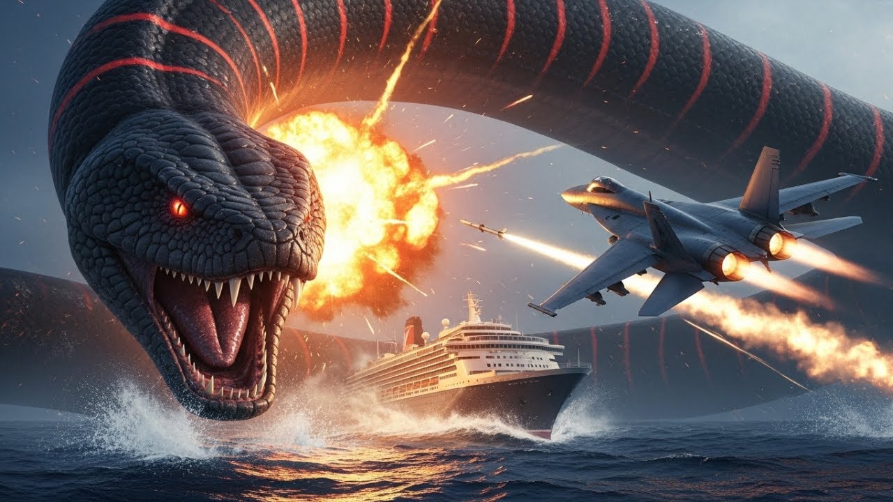 Godzilla-Sized Anaconda ATTACKS Luxury Cruise Ship : MONSTER Attack at ...