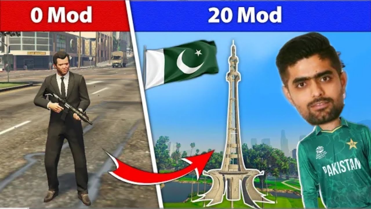 I Installed 20 Pakistani Mods in GTA V | Baber in GTA 5 - YouTube