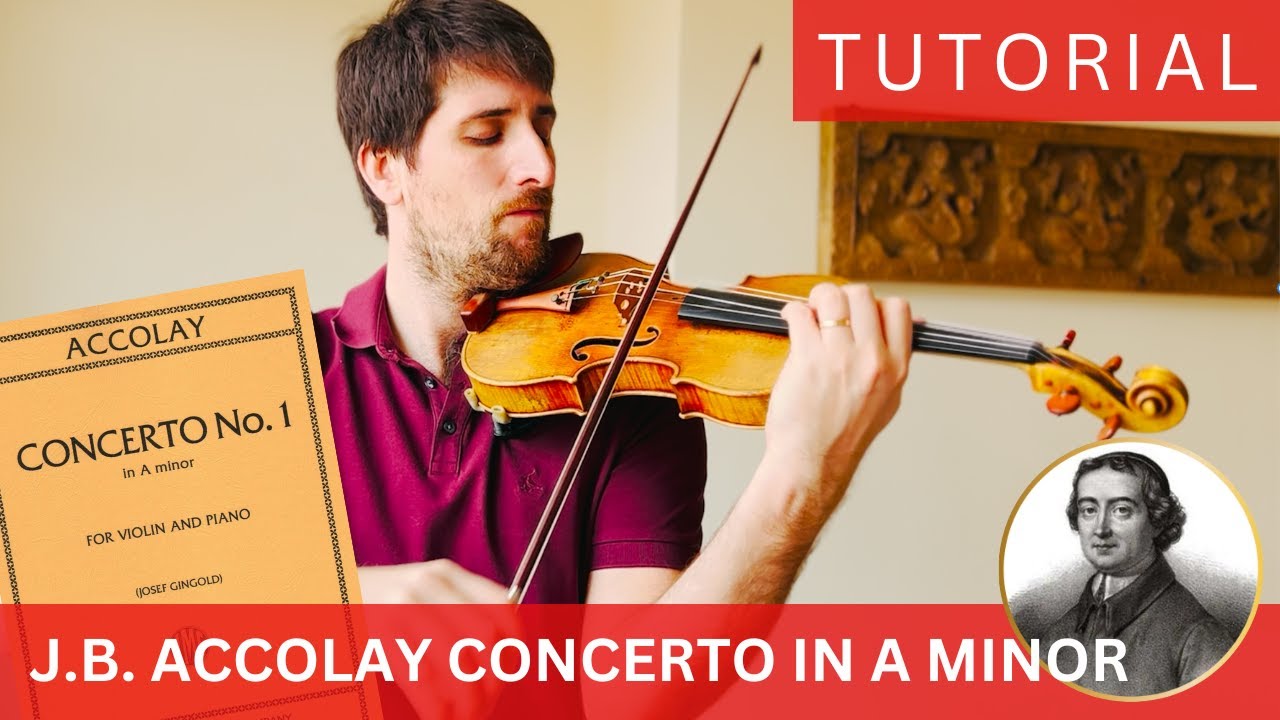 Concerto in A minor by J. B. Accolay - performance & full tutorial ...