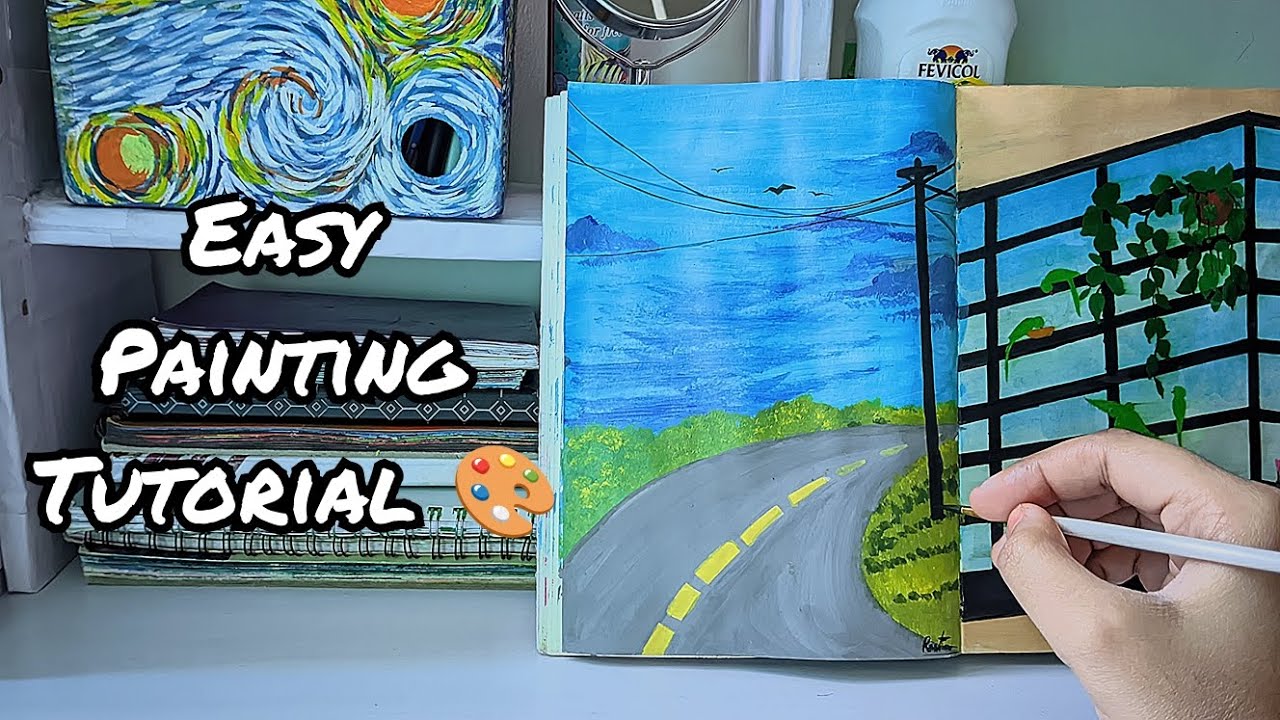 Most Easy Painting Tutorial// Acrylic Painting tutorial// Easy Art 🎭 ...