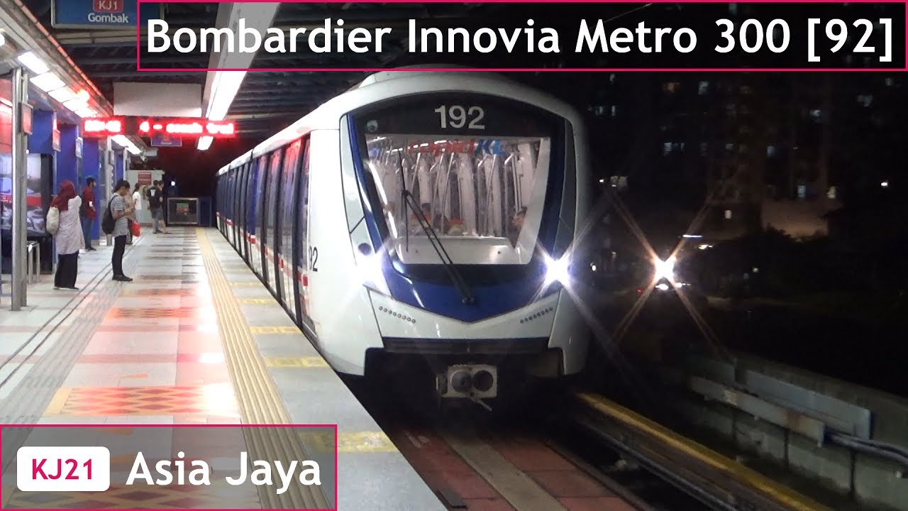 rapidKL Innovia Metro 300 [92] at Asia Jaya - YouTube