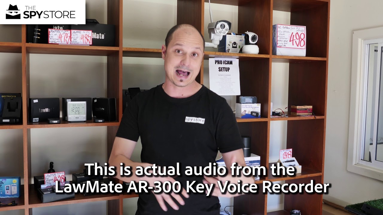 LawMate® AR-300 Key Voice Recorder - Audio Test - YouTube