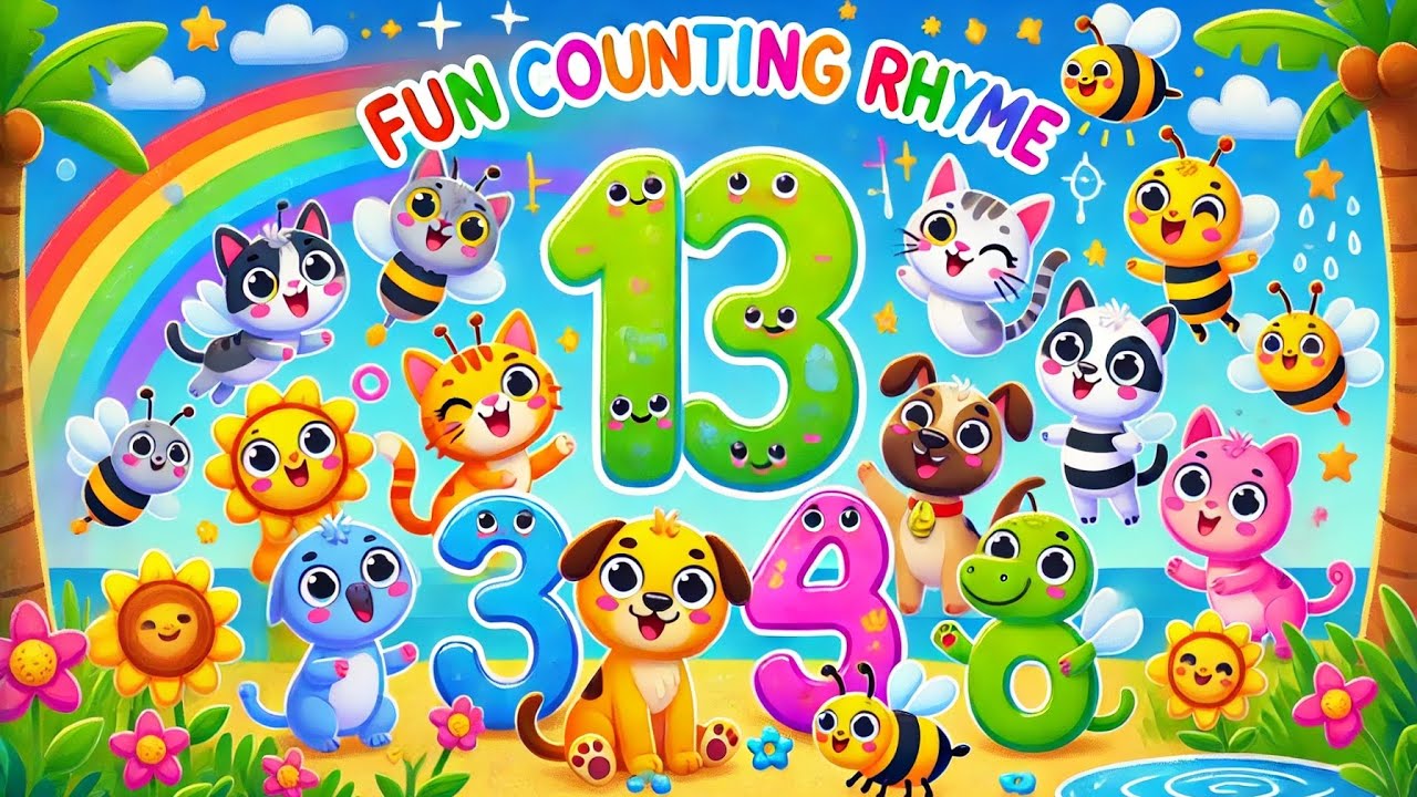 Fun Counting Rhyme for Kids | Learn Numbers 1 to 10 with Music & Rhymes ...