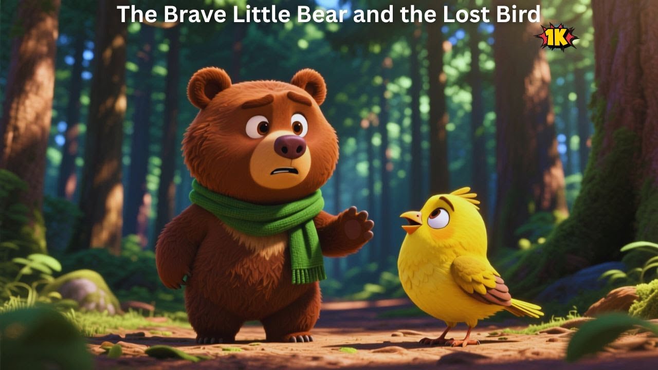 "The Brave Little Bear and the Lost Bird 🐻 | Short Moral Story for Kids ...