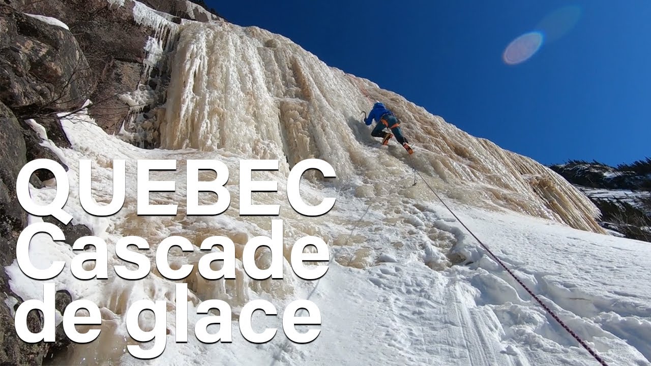 Cascade de glace au Quebec Nipissis River Northern Quebec montagne ...