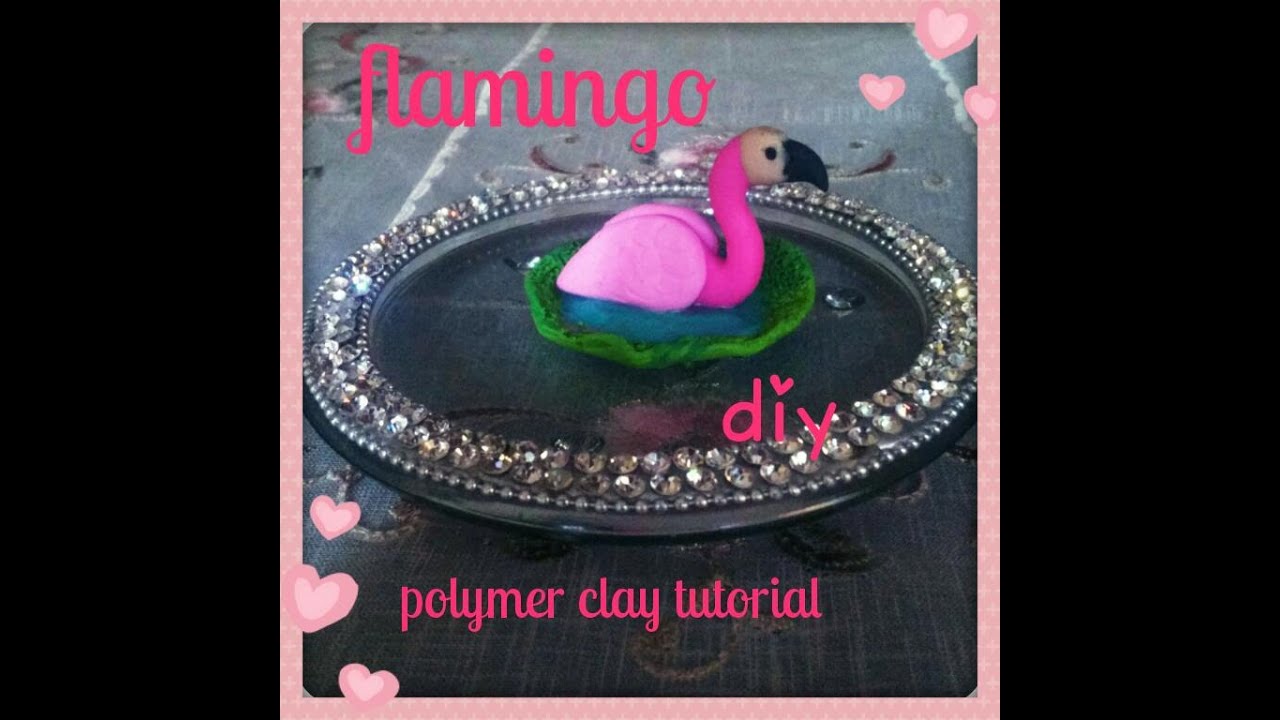 miniature flamingo tutorial-polymer clay tutorial.DIY - YouTube