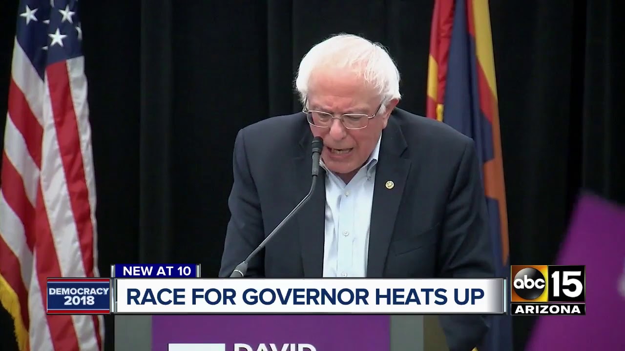 Bernie Sanders makes two Arizona stops for David Garcia - YouTube