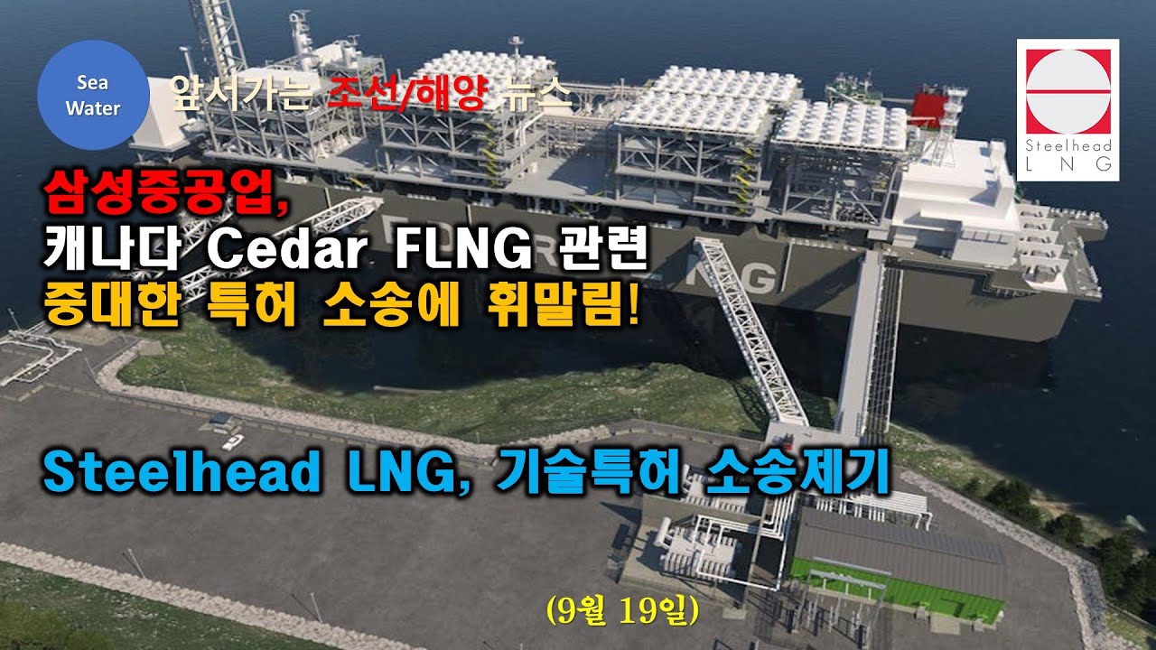 삼성중공업, 캐나다 Cedar FLNG 관련 중대한 특허 소송에 휘말림! - Steelhead LNG, 기술특허 소송제기 ...