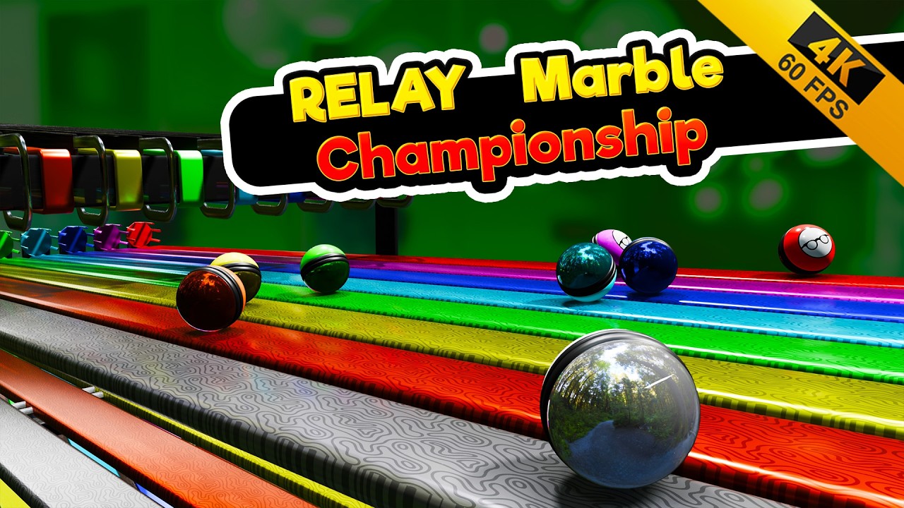 Relay Championship League | 8 Marbles Team Race – 3D Marble Race - YouTube