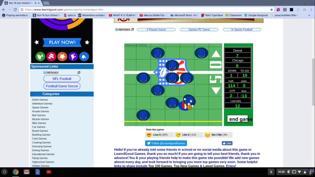 Run and Gun football game hope u enjoy - YouTube