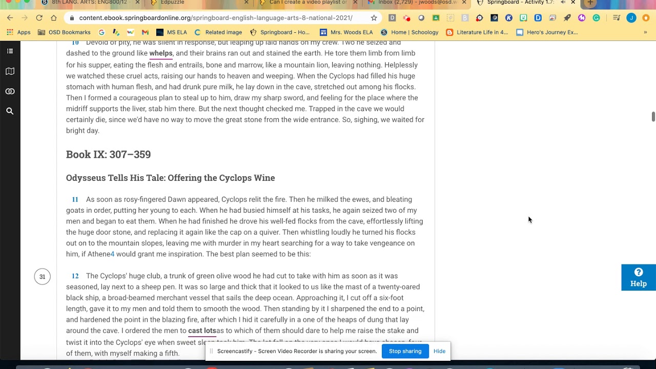 Odysseus: An Excerpt from The Odyssey by Homer - YouTube