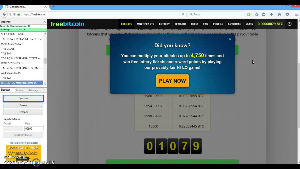 Bot freebitcoin y freedogecoin - YouTube