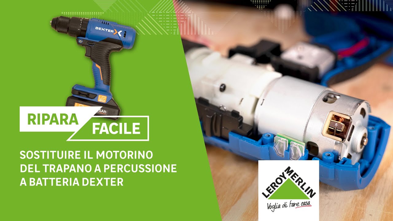 Riparazione del trapano a percussione a batteria Dexter: sostituire il ...