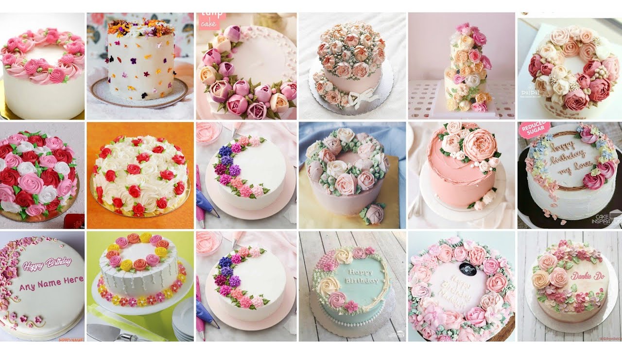beautiful flowers cake design ideas | cake decoration ideas - YouTube