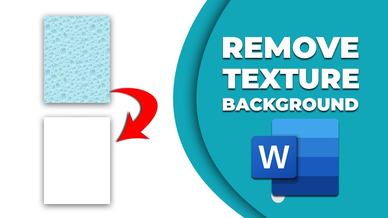 How to remove texture background in word - YouTube