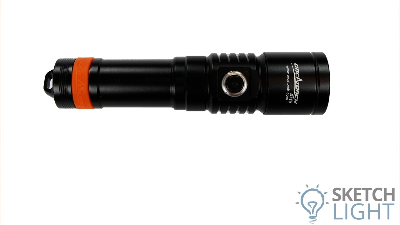 A SketchLight unboxing video of the ORCATORCH D710 dive torch - YouTube