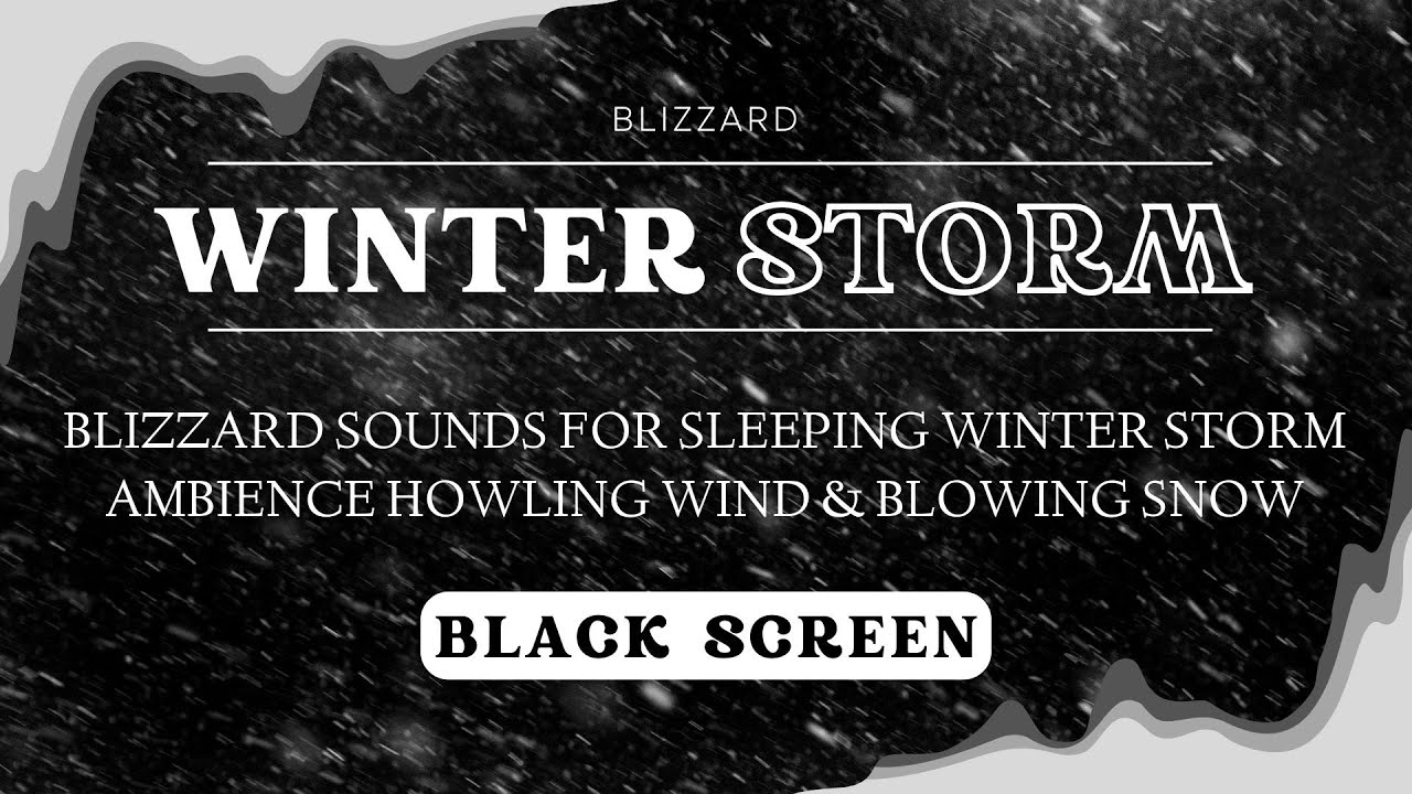 3 Hours Blizzard Sounds for Sleeping | Winter Storm Ambience | Howling ...