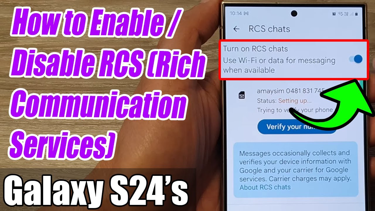 Turn Texting into Chatting! Enable/Disable RCS on Galaxy S24 (S24 ...