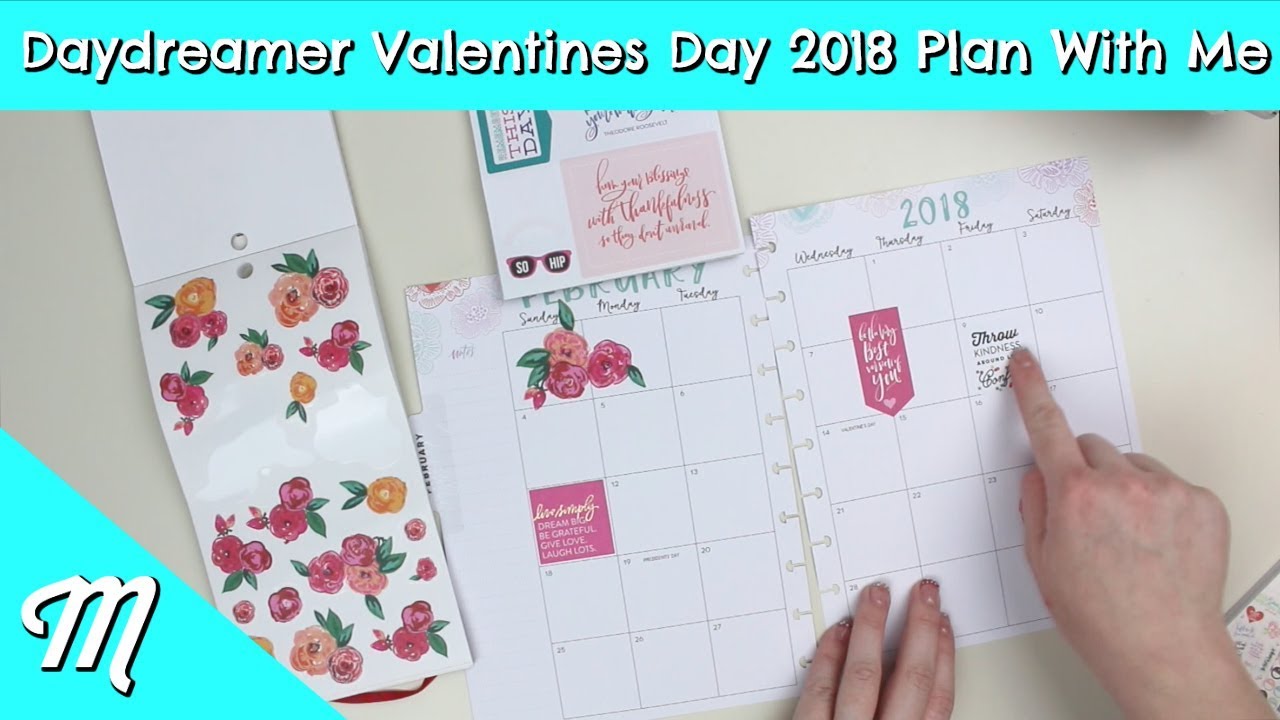 Happy Planner Daydreamer Valentines Day Plan With Me | The CUTEST ...