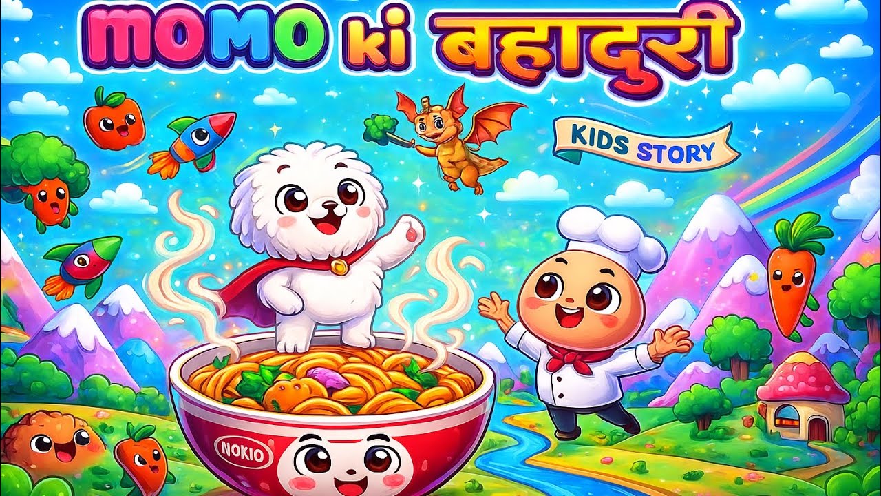 “MOMO की बहादुरी — बच्चों के लिए हिंदी Cartoon Story | Moral Story for ...