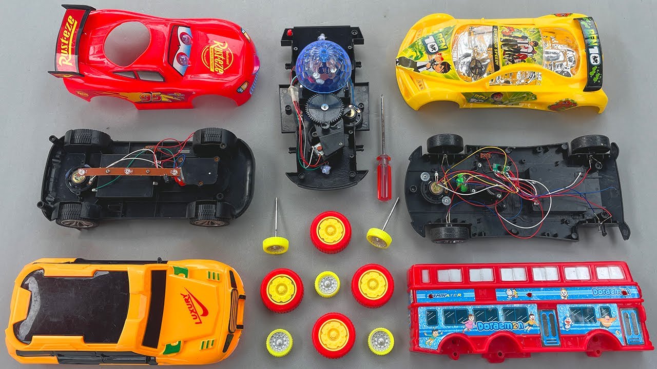 Fixing Toy Vehicles, Double Decker Bus, McQueen Car, Ben 10 Car ...