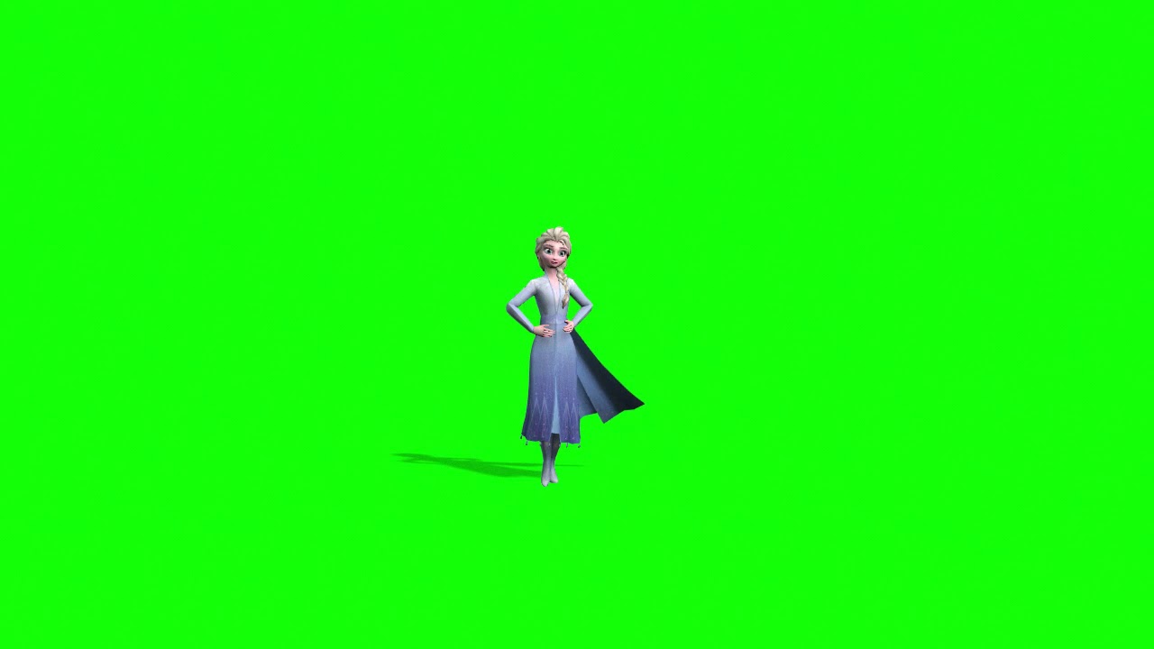 Elsa Frozen 2 Change Pose - Green Screen - YouTube
