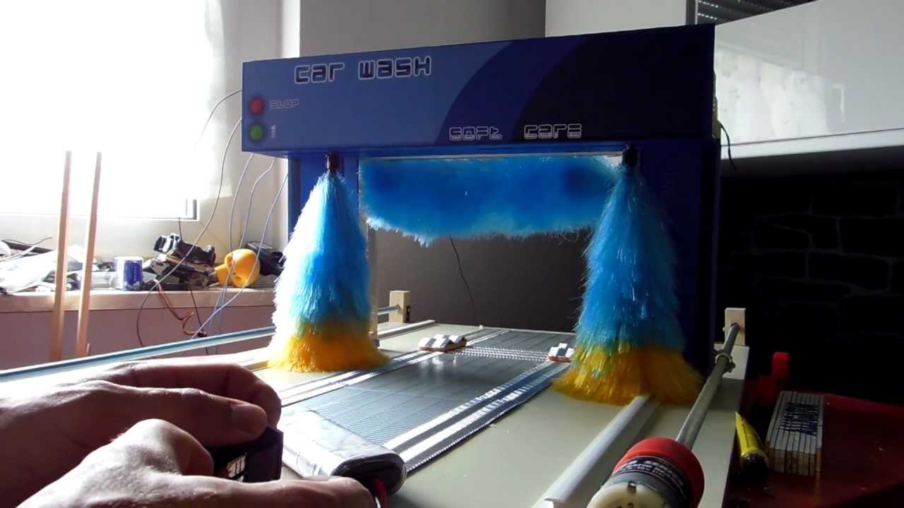Marc´s Scale Model Car Wash Gewindeantrieb Test - YouTube