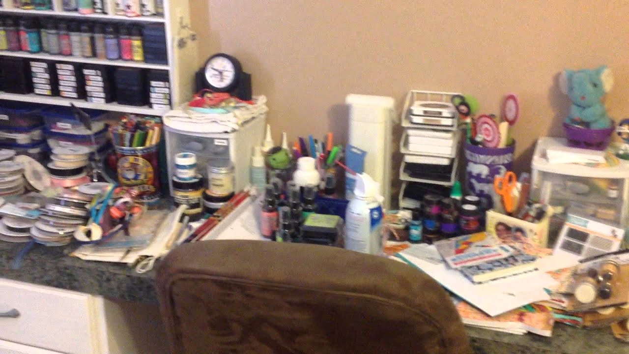 Craft room tour (before the purge) - YouTube