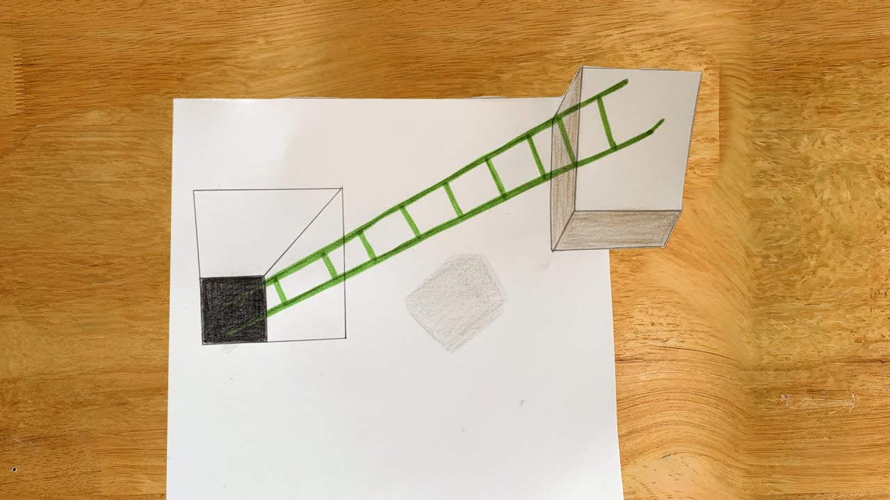 The Secret to Drawing a Portal! 3D Stairs + Deep Hole Illusion - YouTube