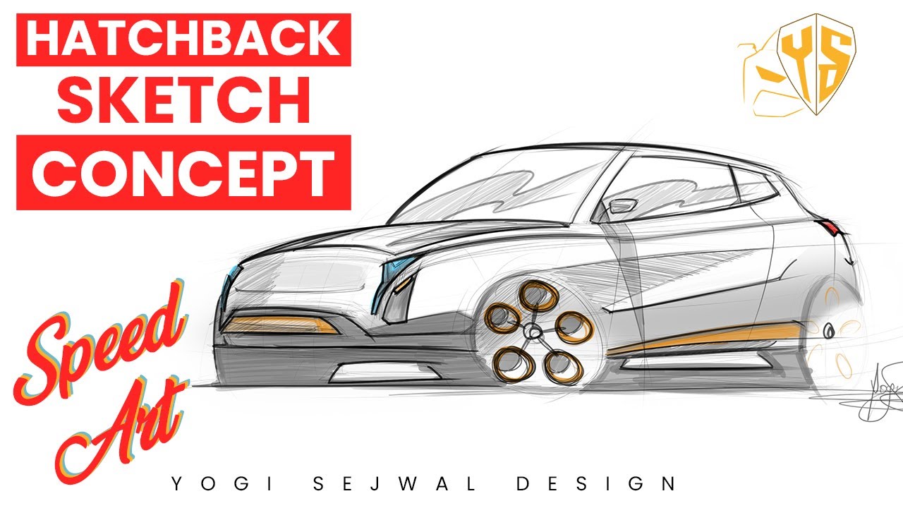 Hatchback concept | Sketch | Speed Art | YSD - YouTube