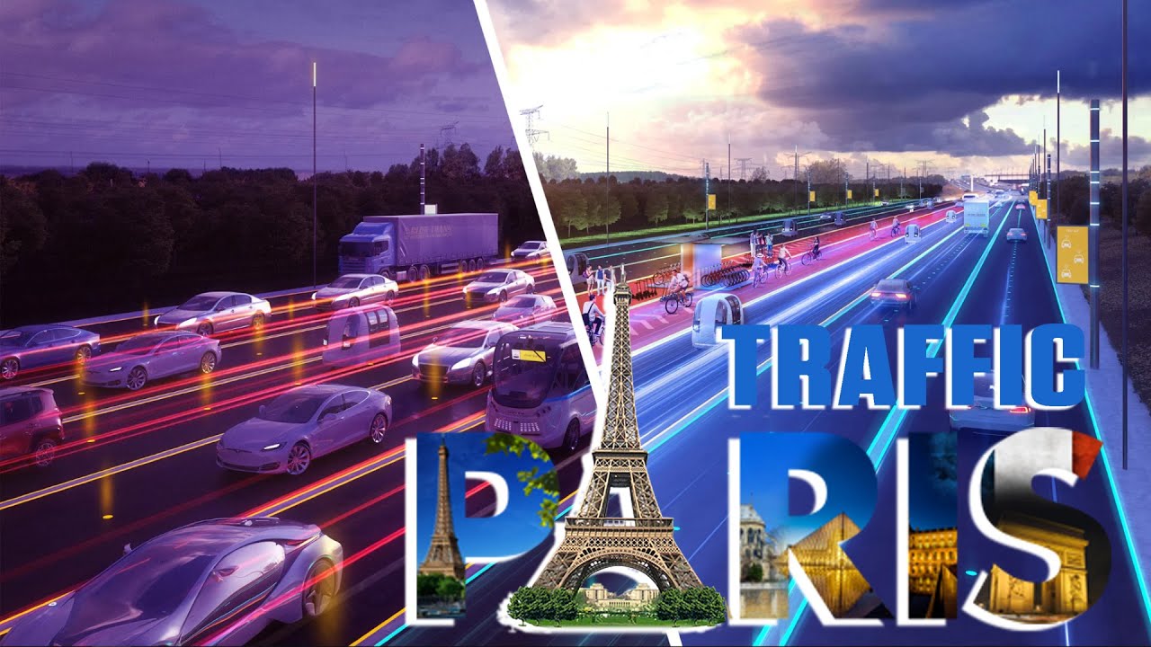 THE TRAFFIC FROM THE BEAUTIFUL PARIS SEEN FROM THE TRUCK - YouTube