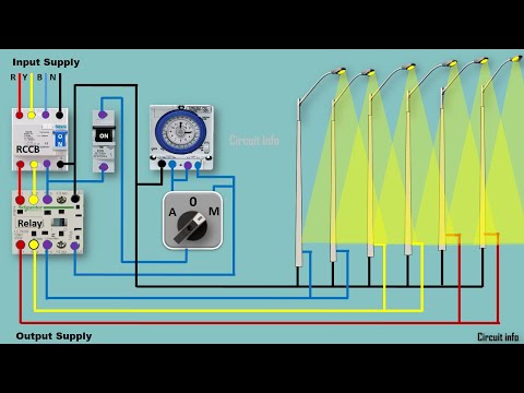 Street Light Wiring Diagram/ Street Light Auto Manual Connection / Circuit info