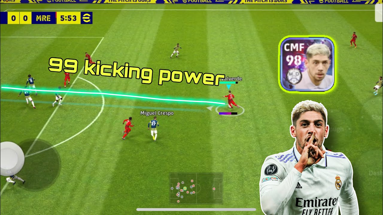 99 Valverde Derby Card Only Scores Crazy Goals 🔥 😱efootball 2023 mobile ...