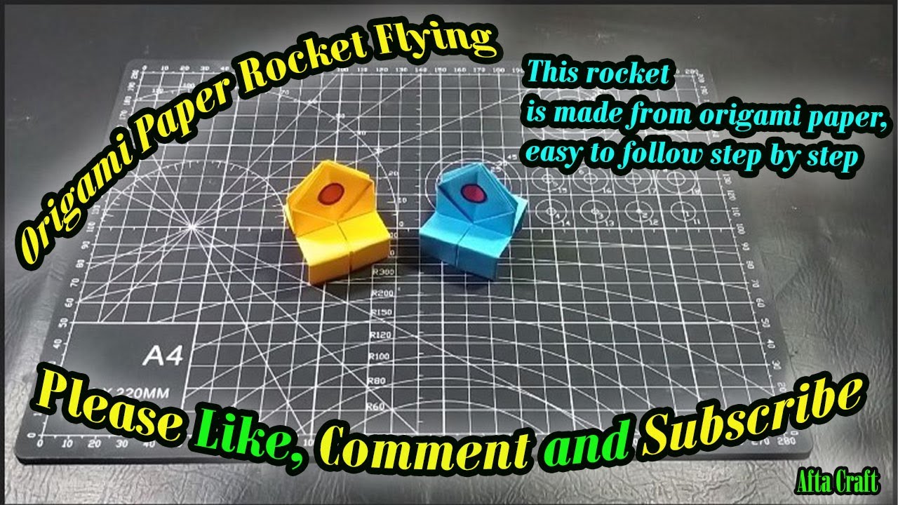 How to Make Origami Paper Rocket Flying - Afta Craft - YouTube